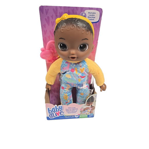 Hasbro | Toys | Hasbro 223 Baby Alive Soft N Cute Doll Black Hair Soft ...